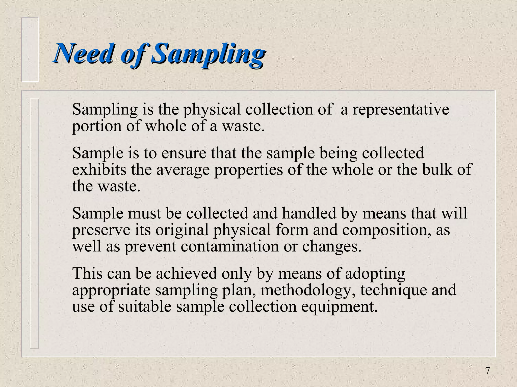 Uploaded 9 april 2016 mahesh joshi hazardous waste sampling techniques ...