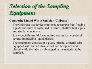 Uploaded 9 april 2016 mahesh joshi hazardous waste sampling techniques ...