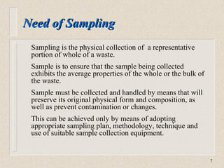 Uploaded 9 april 2016 mahesh joshi hazardous waste sampling techniques ...