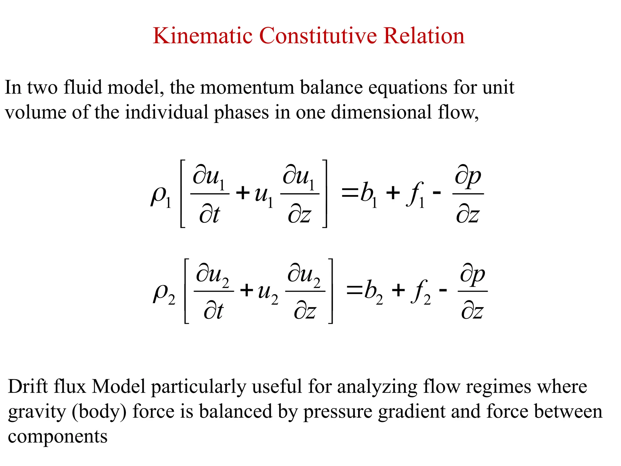 Strong & Academic Titles Drift Flux Model and Its Applications | PPTX