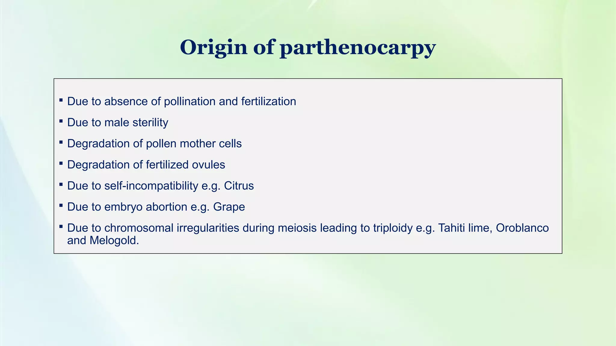 Parthenocarpy | PPT