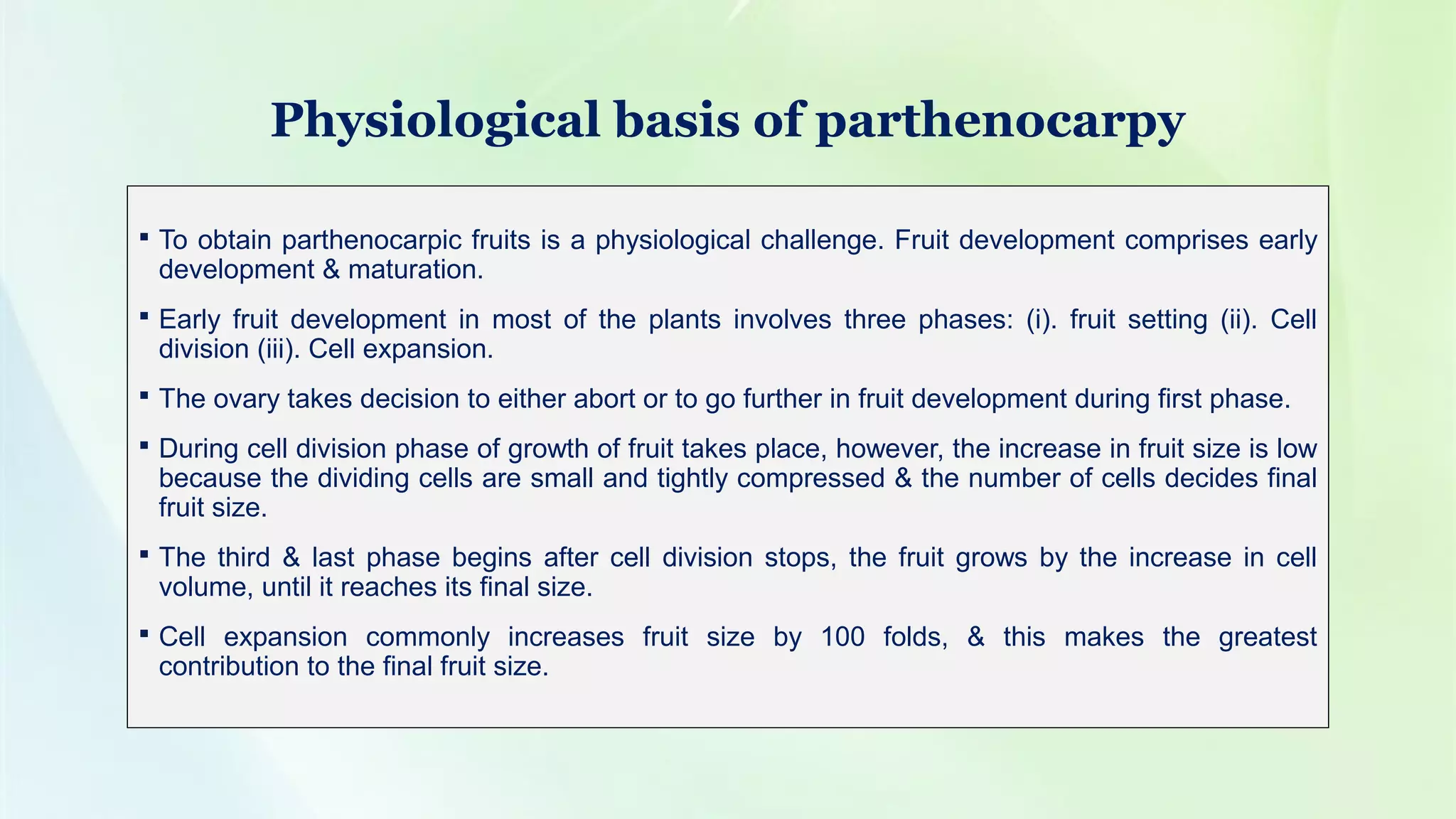 Parthenocarpy | PPT