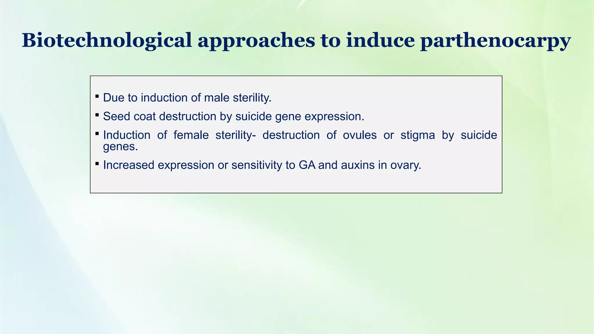 Parthenocarpy | PPT