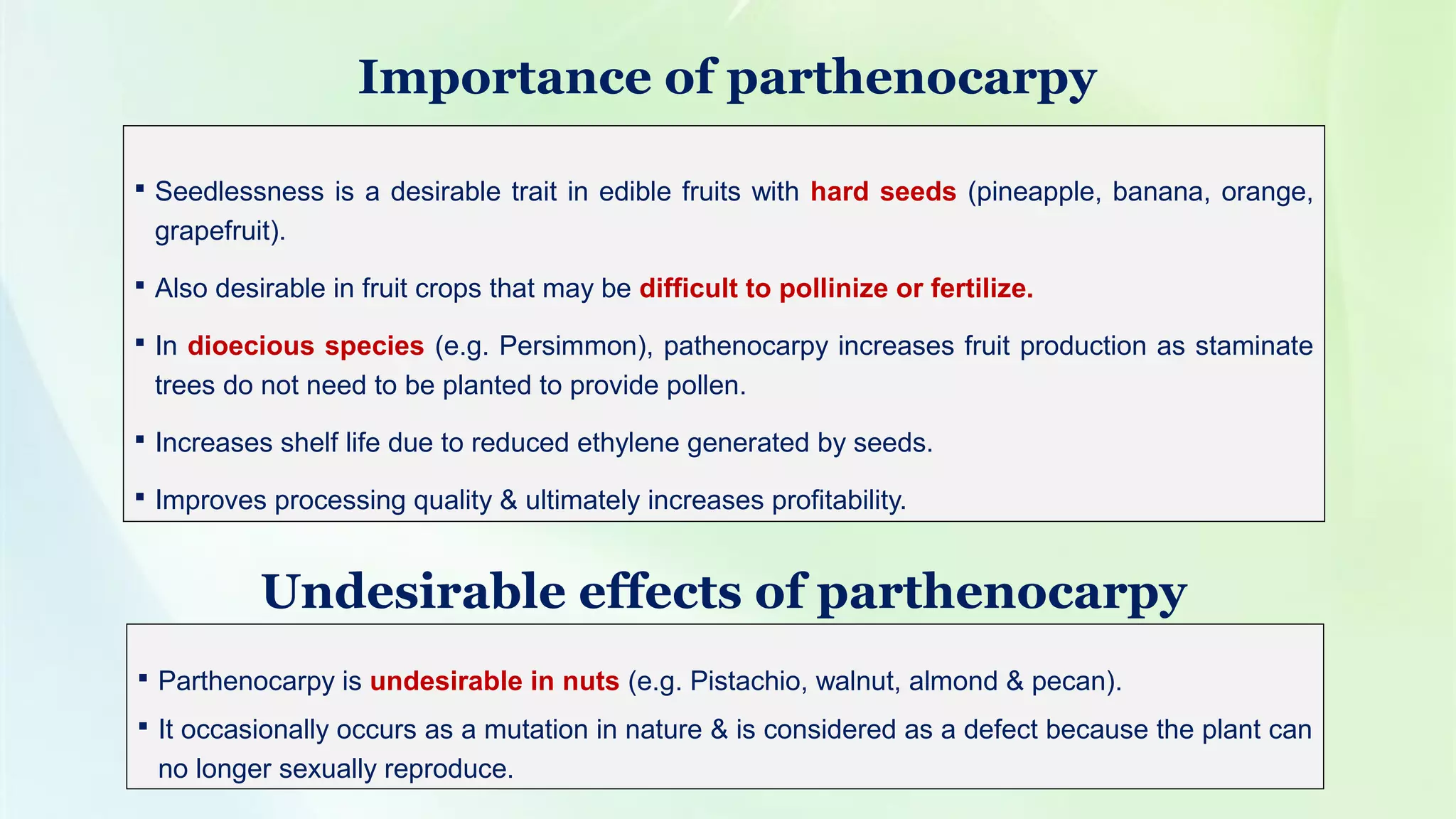 Parthenocarpy | PPT