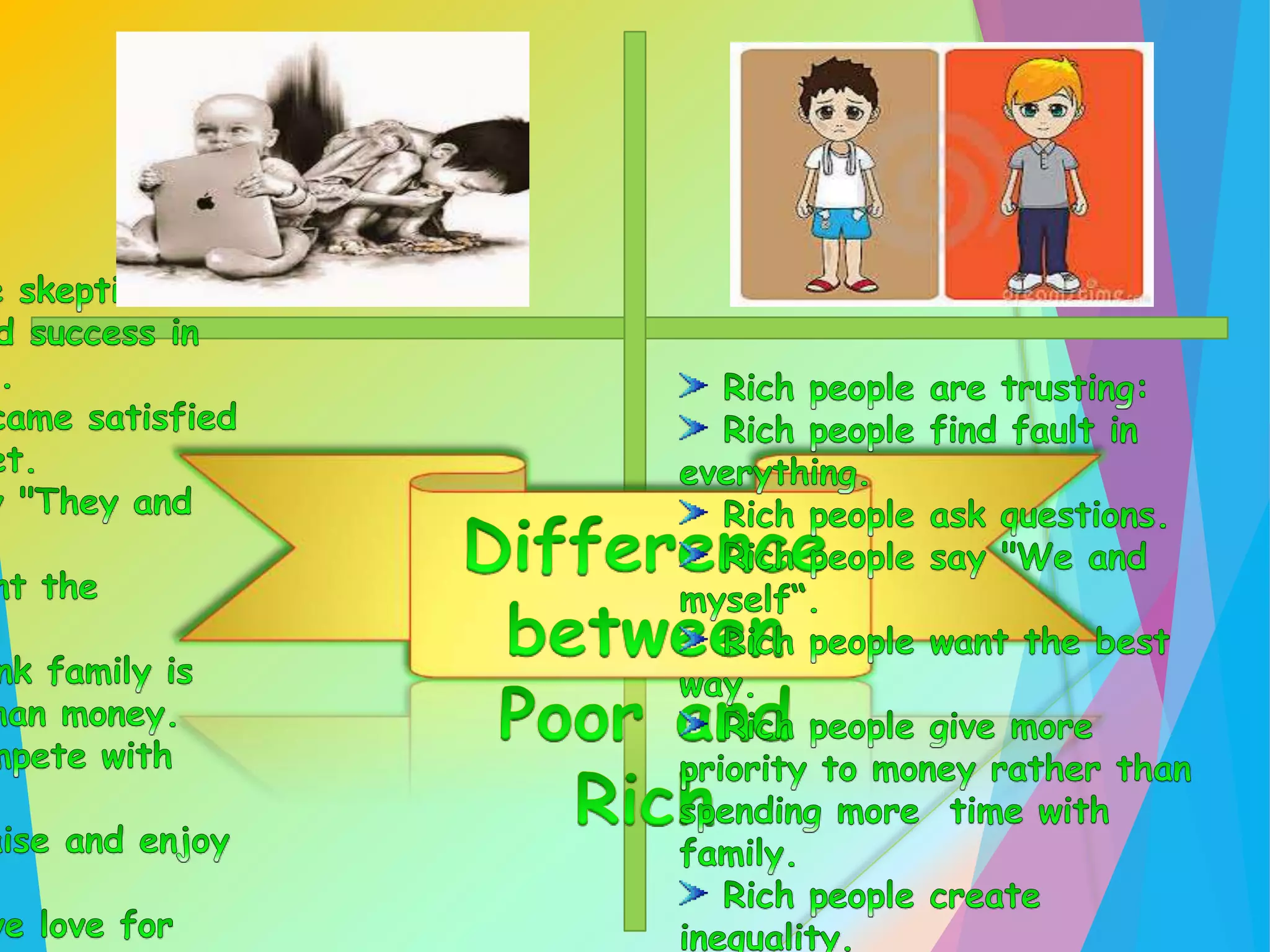 difference between poor and rich | PPT
