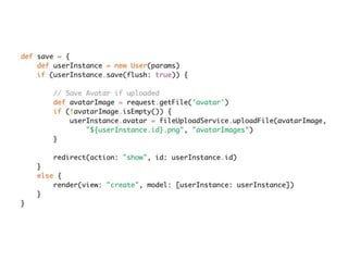 Upload files with grails | KEY