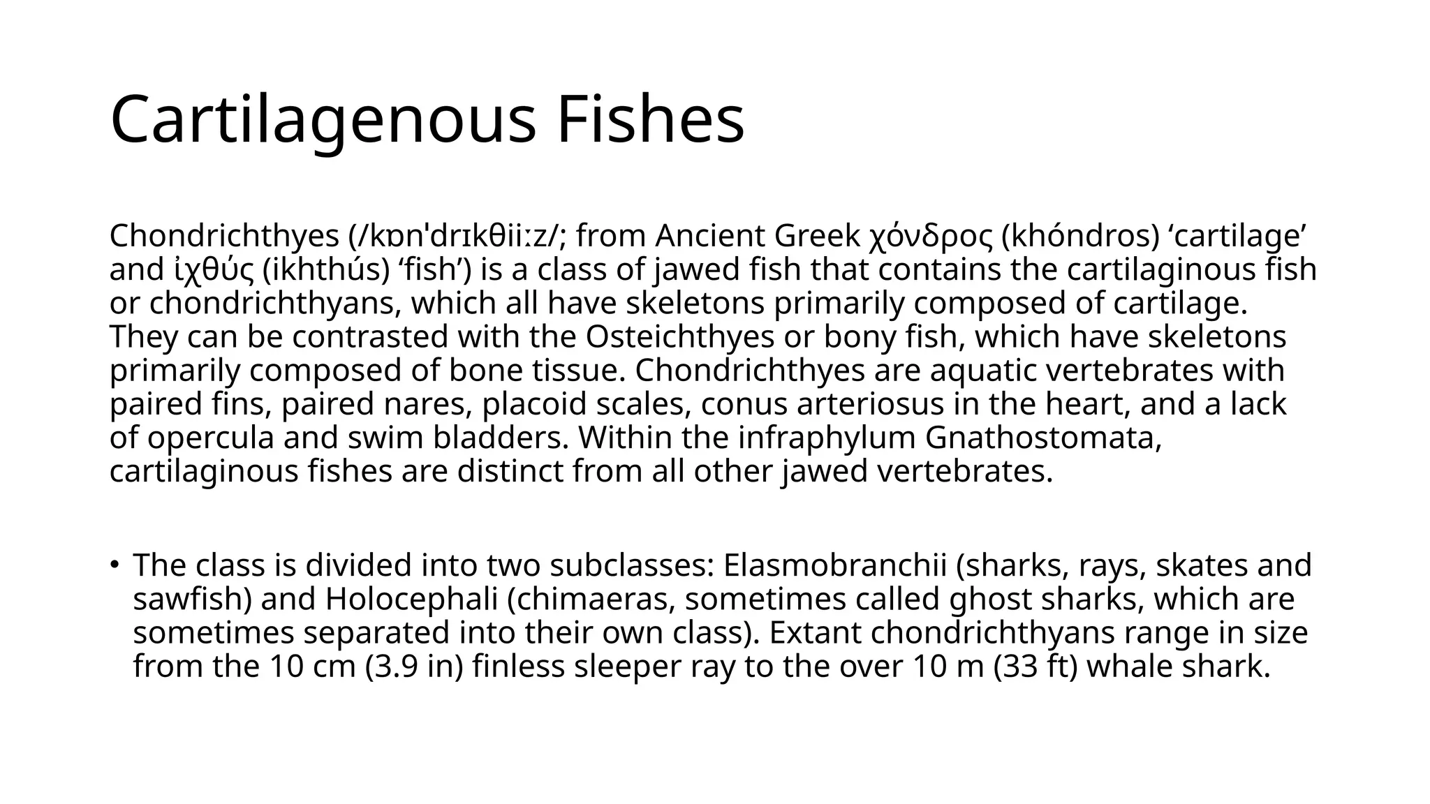 In short introduction of cartilagenous and bony fishes.pptx