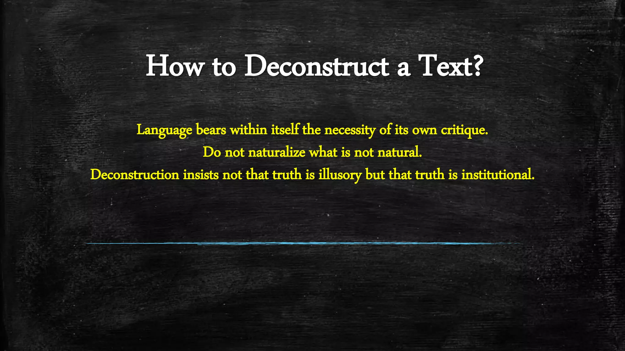 How to Deconstruct a Text? | PPTX