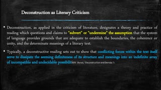 How to Deconstruct a Text? | PPTX