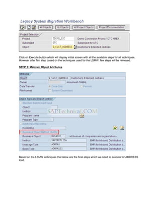 Uploading customer master extended address using bapi method | DOC
