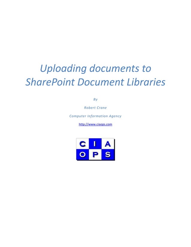 Uploading Documents To Share Point Document Library | PDF