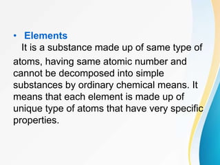 Element Definition Chemistry