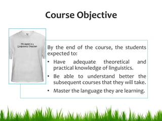 Introduction to Linguistics_1 Syllabus Overview | PPT | Free Download