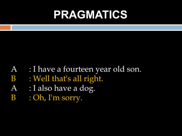 Intro. to Linguistics_13 Pragmatics | PPT