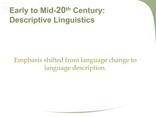 Intro. to Linguistics_4 The History of Linguistics | PPTX