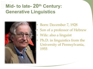 Intro. to Linguistics_4 The History of Linguistics | PPTX