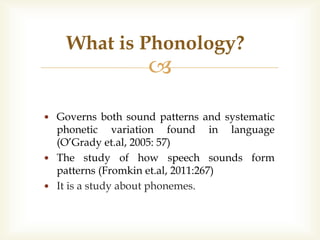 Intro. to Linguistics_8 Phonology | PPTX