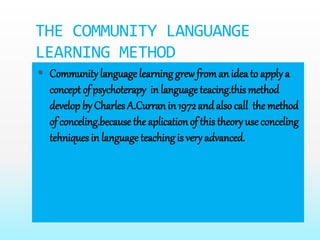 Community Language learning | PPT