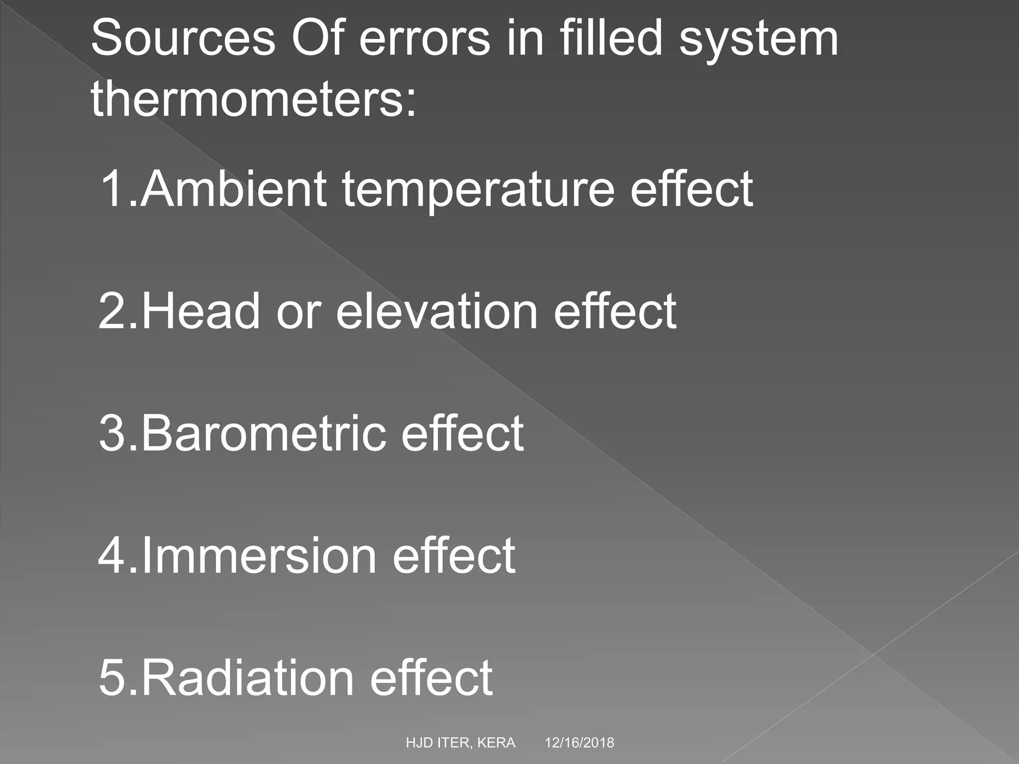 Filled System Thermometers | PPTX