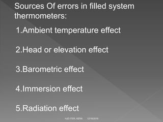 Filled System Thermometers | PPTX
