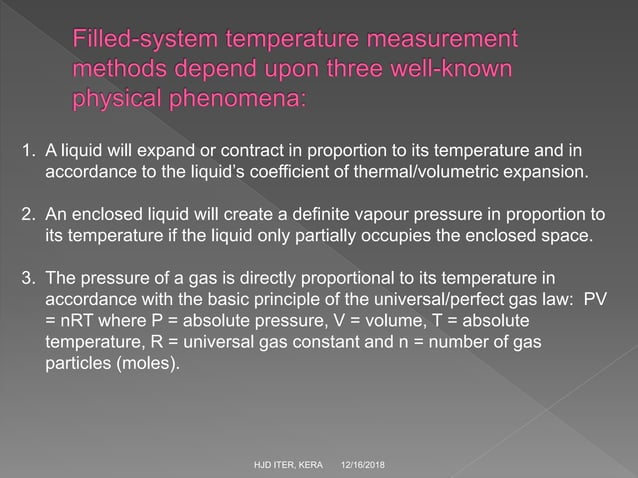 Filled System Thermometers | PPTX