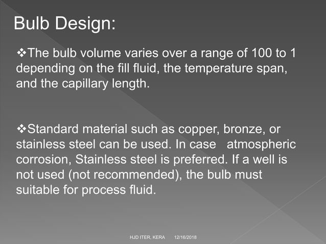 Filled System Thermometers | PPTX