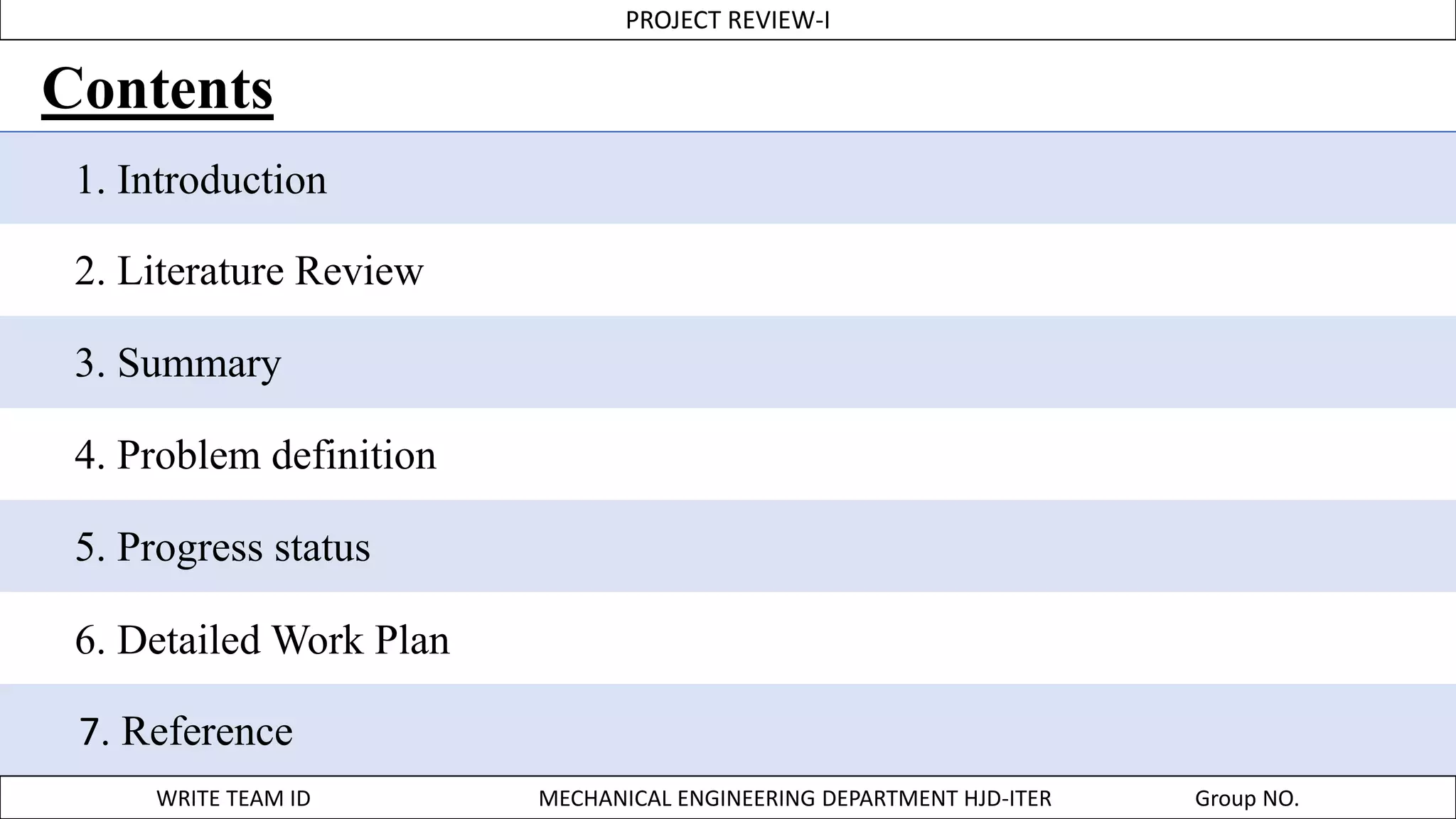 Project review 1 format | PPTX