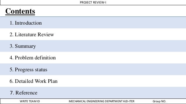 Project review 1 format