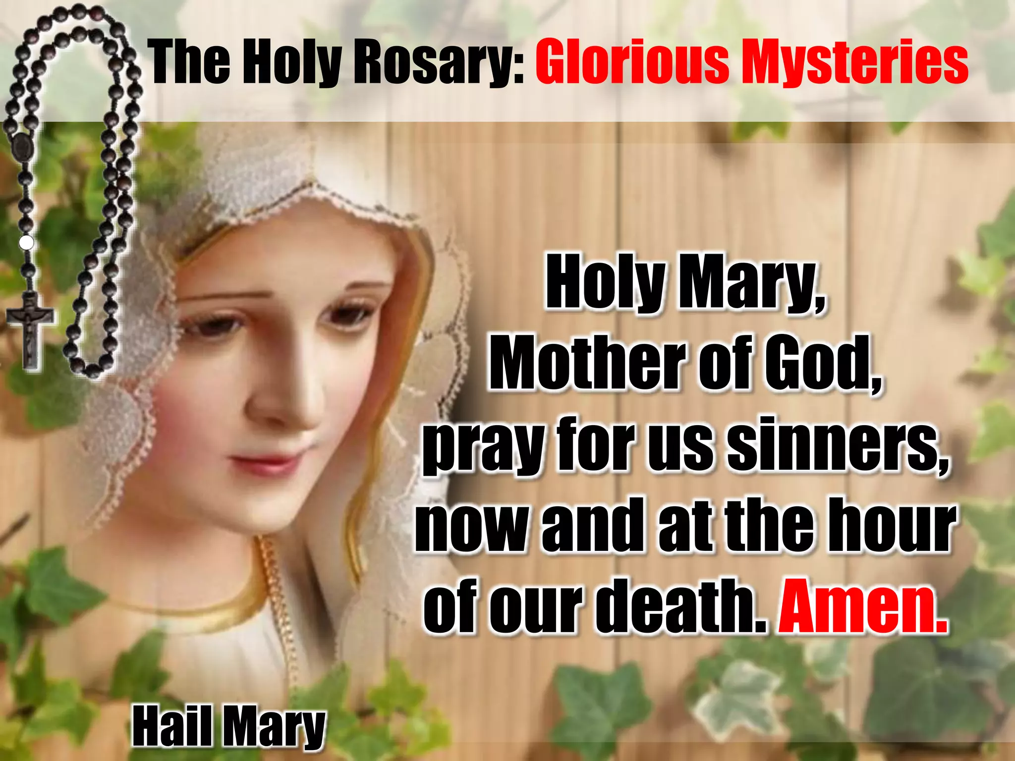 Glorious Mystery (Rosary Guide) PowerPoint Presentation Slides | PPTX