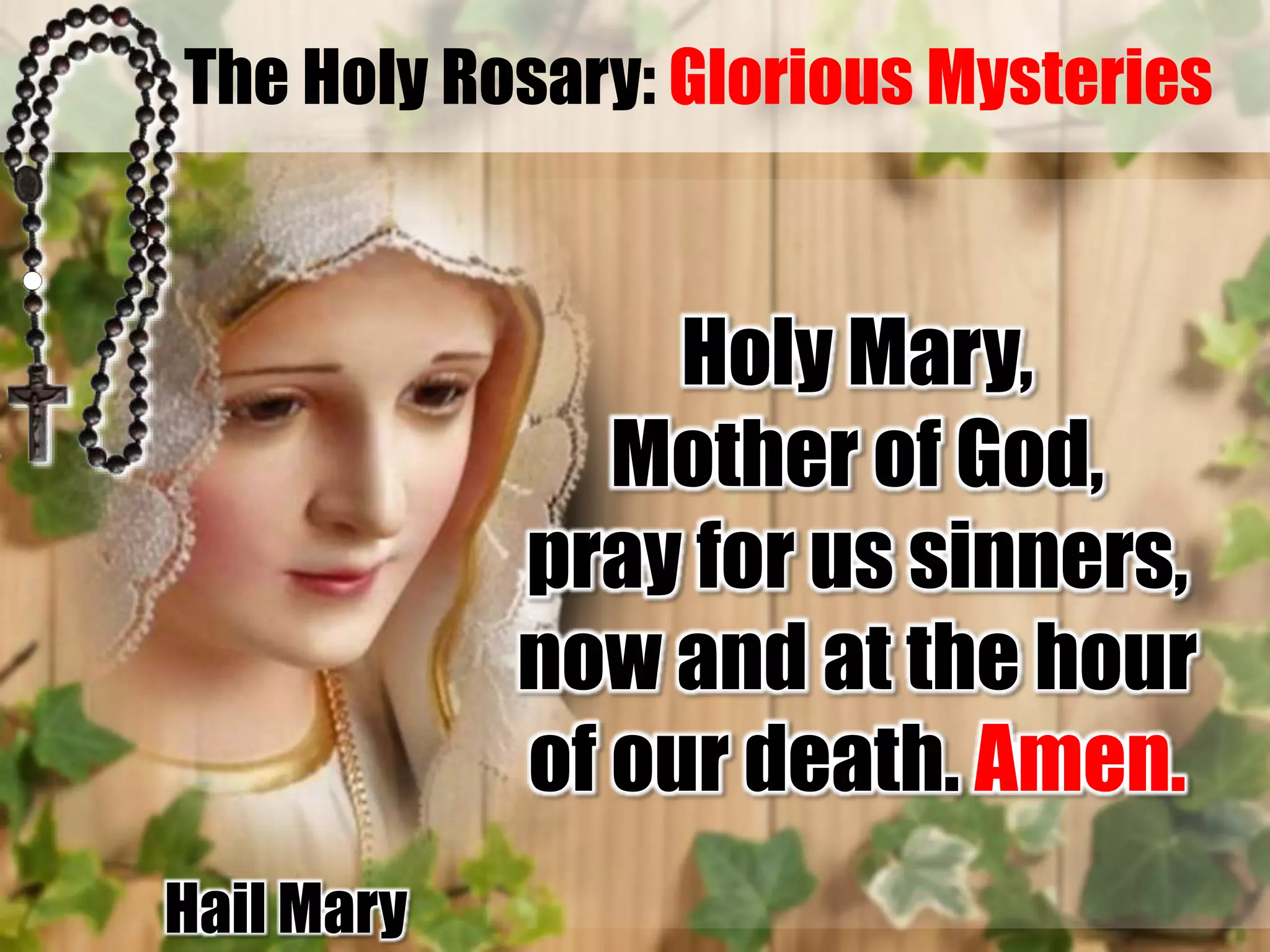 Glorious Mystery (Rosary Guide) PowerPoint Presentation Slides | PPTX