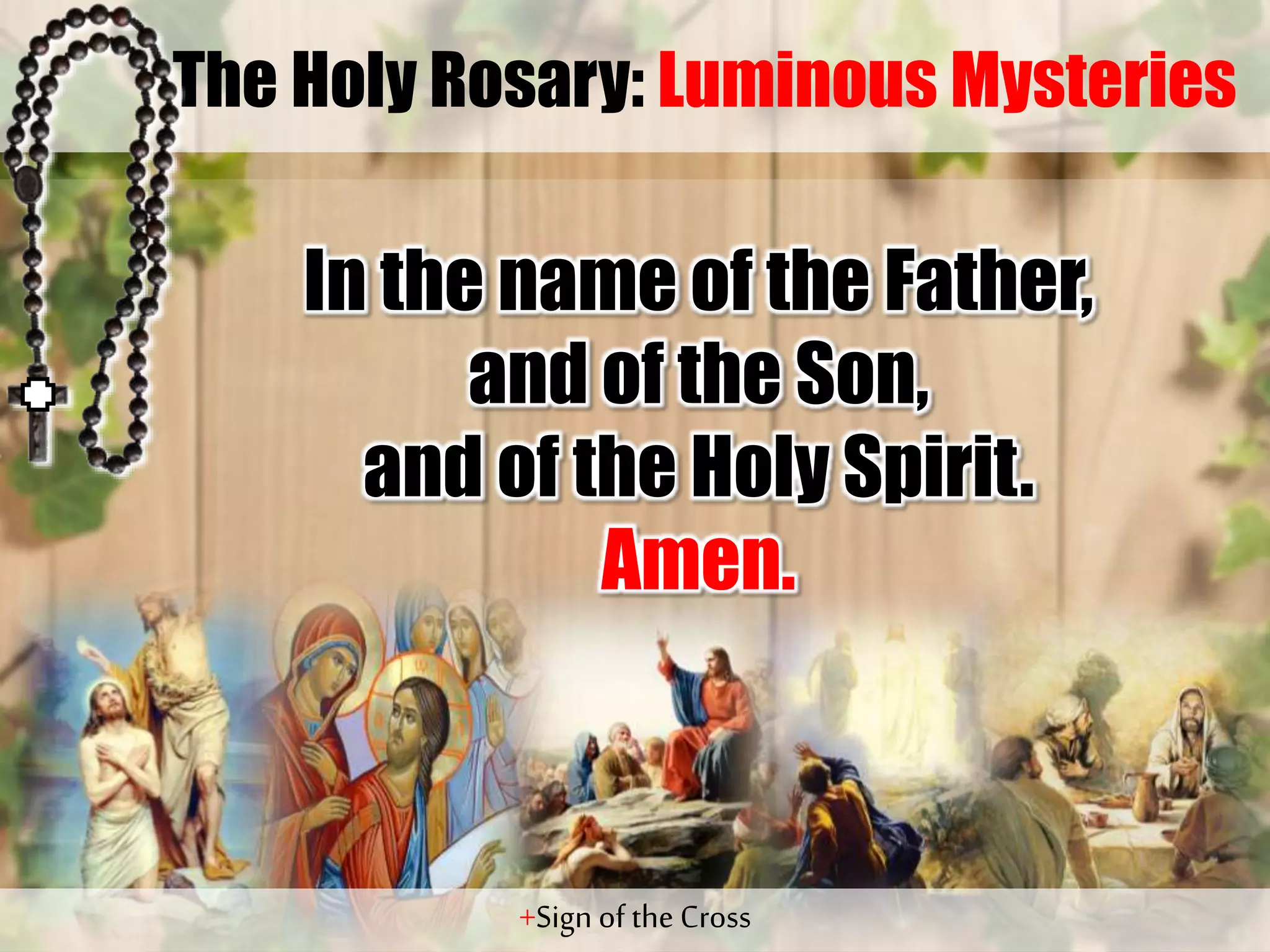 Luminous Mystery (Rosary Guide) PowerPoint Presentation Slides | PPTX