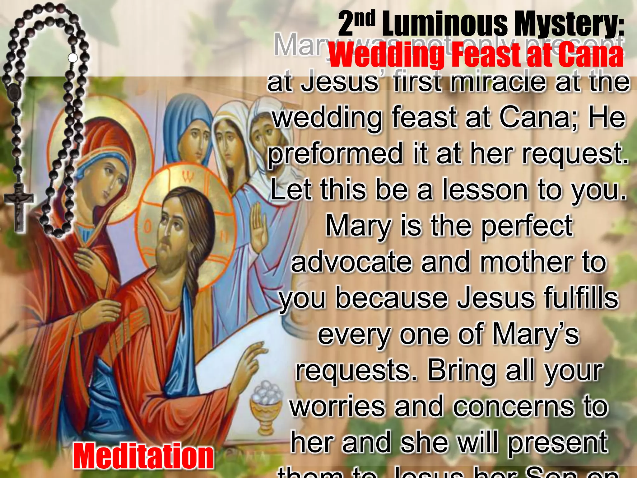 Luminous Mystery (Rosary Guide) PowerPoint Presentation Slides | PPTX