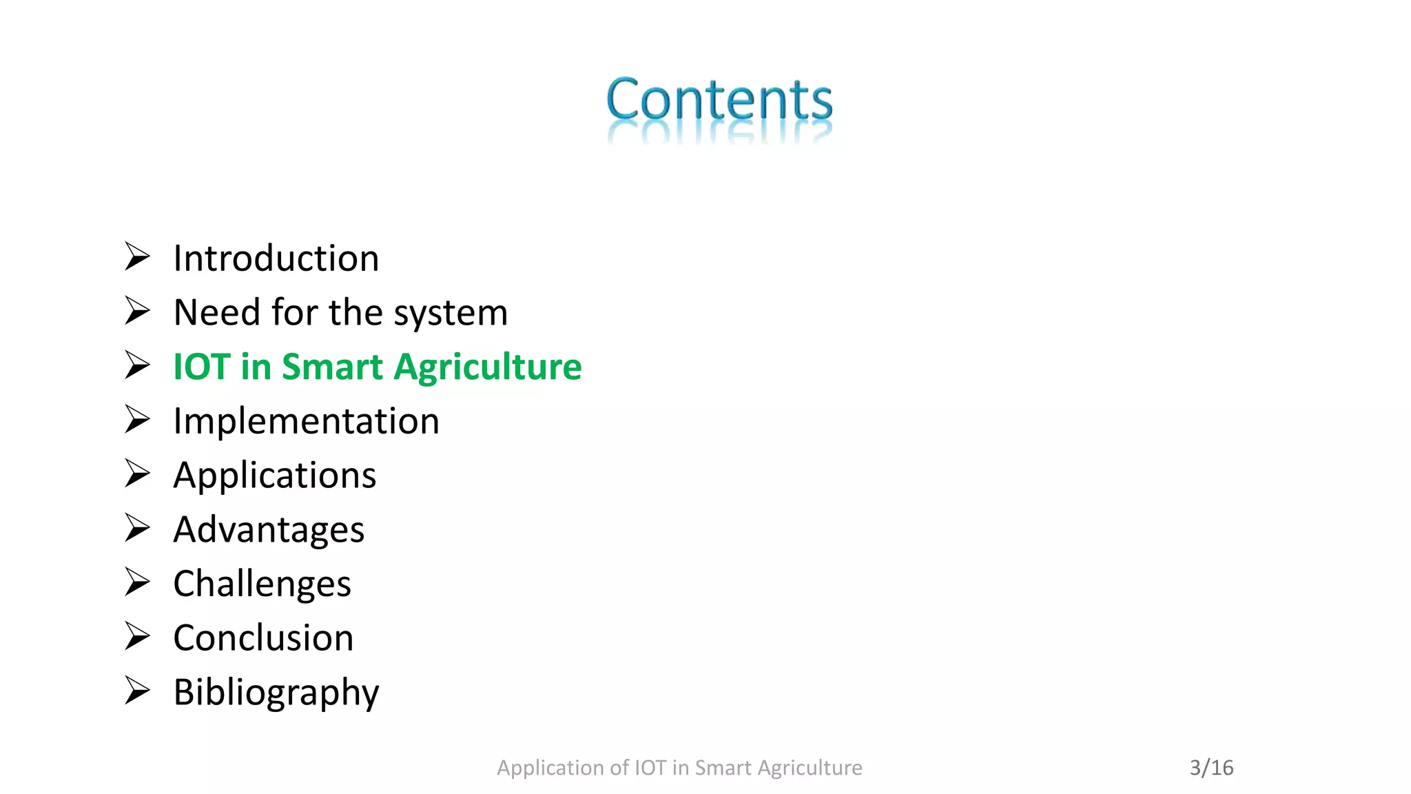 Application of IOT in Smart Agriculture | PPTX