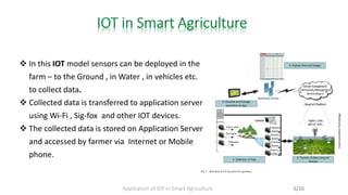 Application of IOT in Smart Agriculture | PPTX