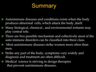 Autoimmune disorders | PPTX