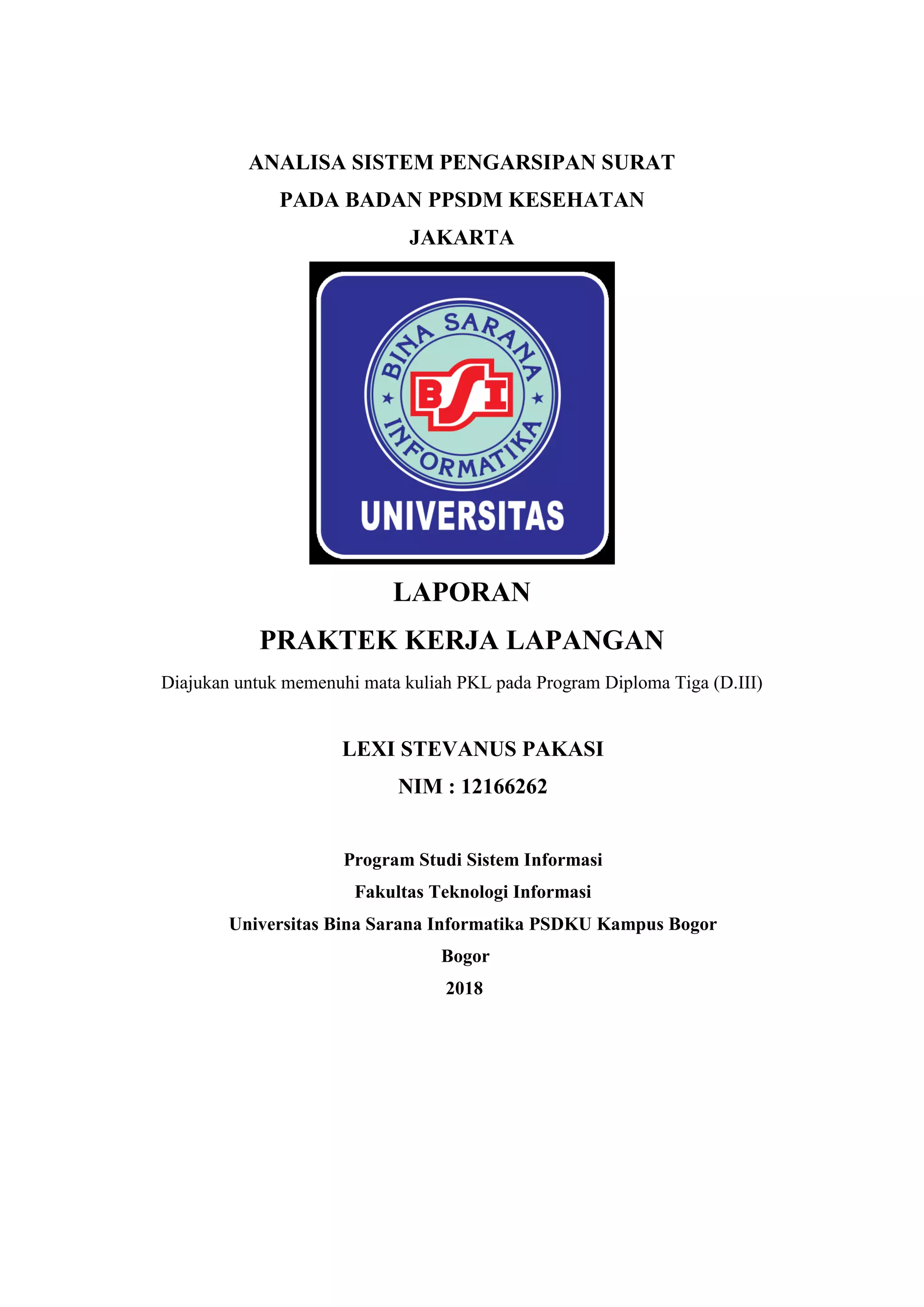 PKL Pada Badan PPSDM Kesehatan | PDF
