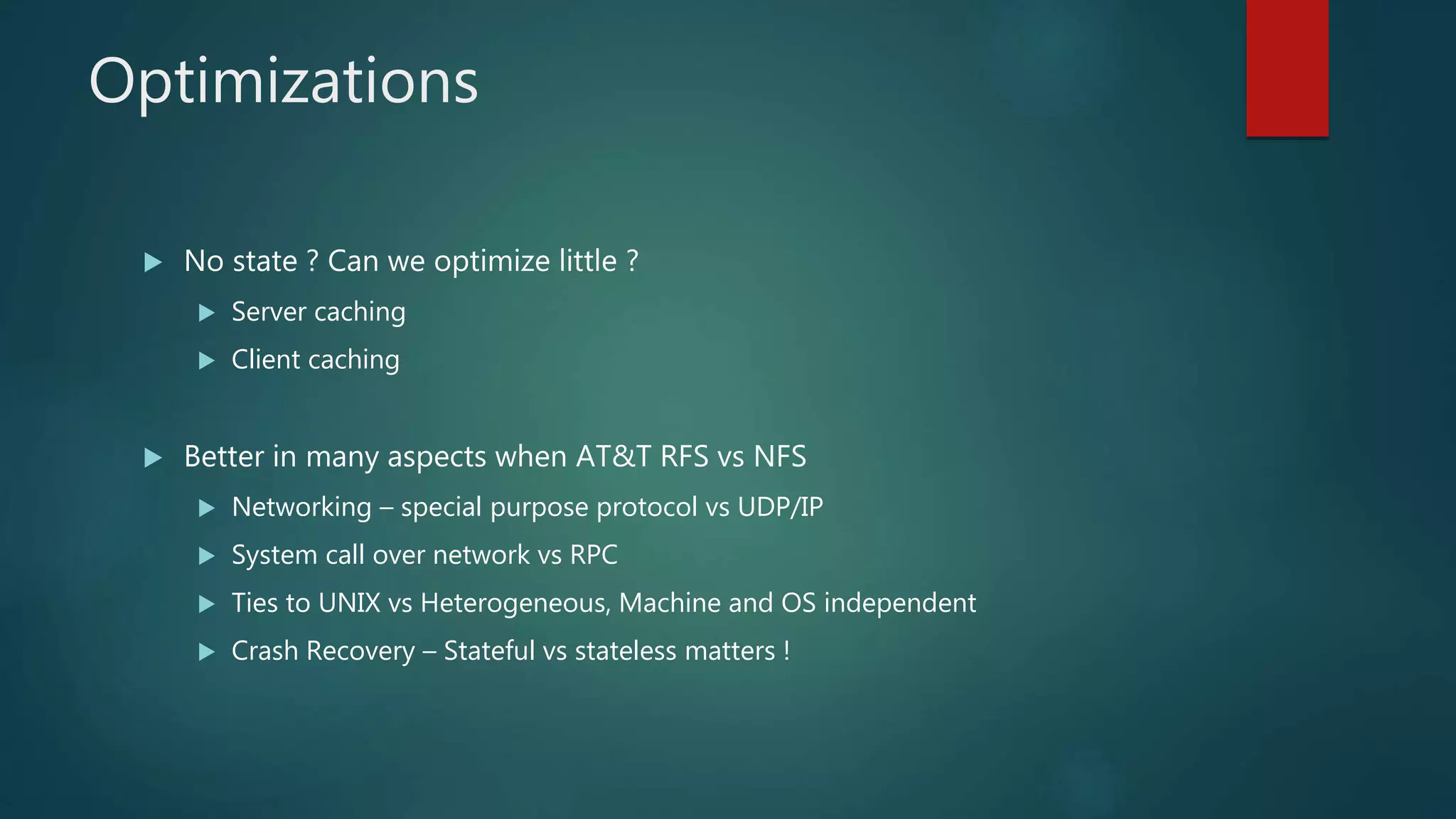 SUN Network File system - Design, Implementation and Experience | PPTX