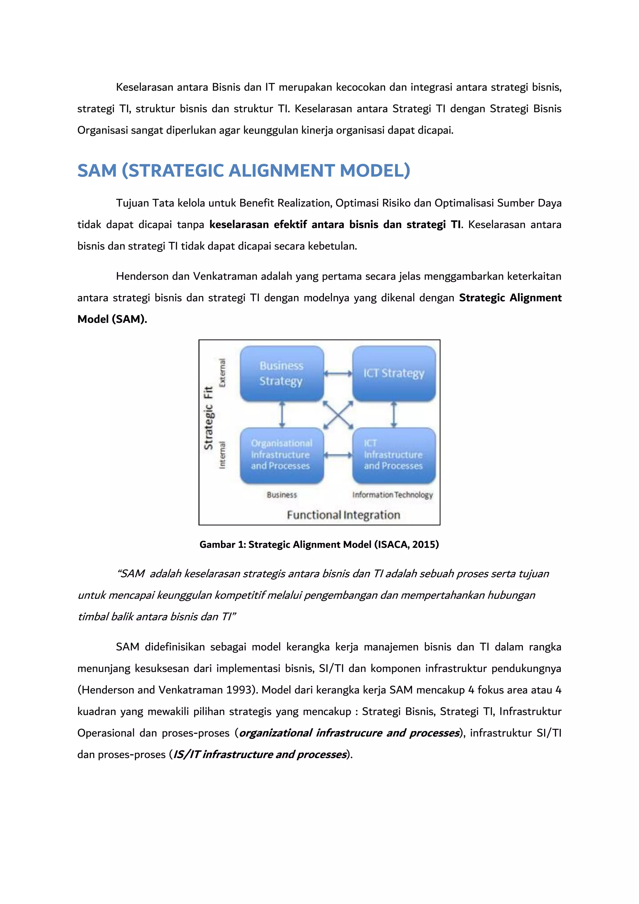 IT BSC and Strategic Alignment Model (SAM) | PDF
