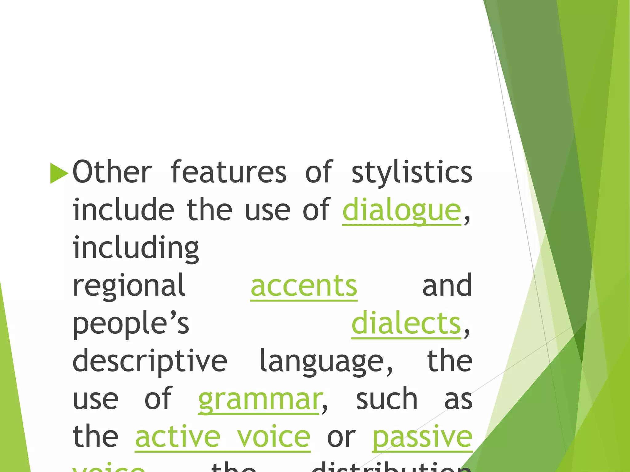 Intro. to Stylistics | PPTX