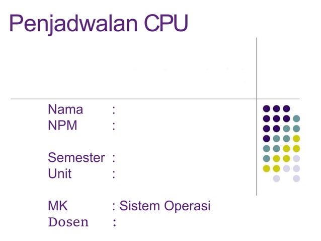 perhitungan penjadwalan cpu fcfs dan sjf premtive dan non premtive | PPTX