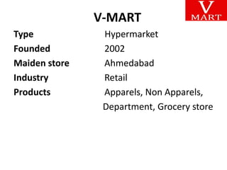 marketing strategy of vmart | PPTX