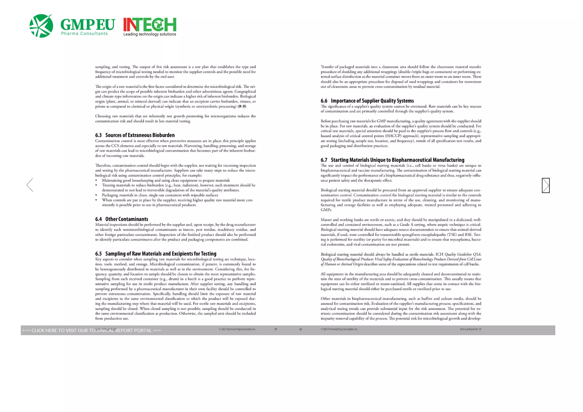 Technical Report.No 90 - Contamination Control Strategy Development in ...