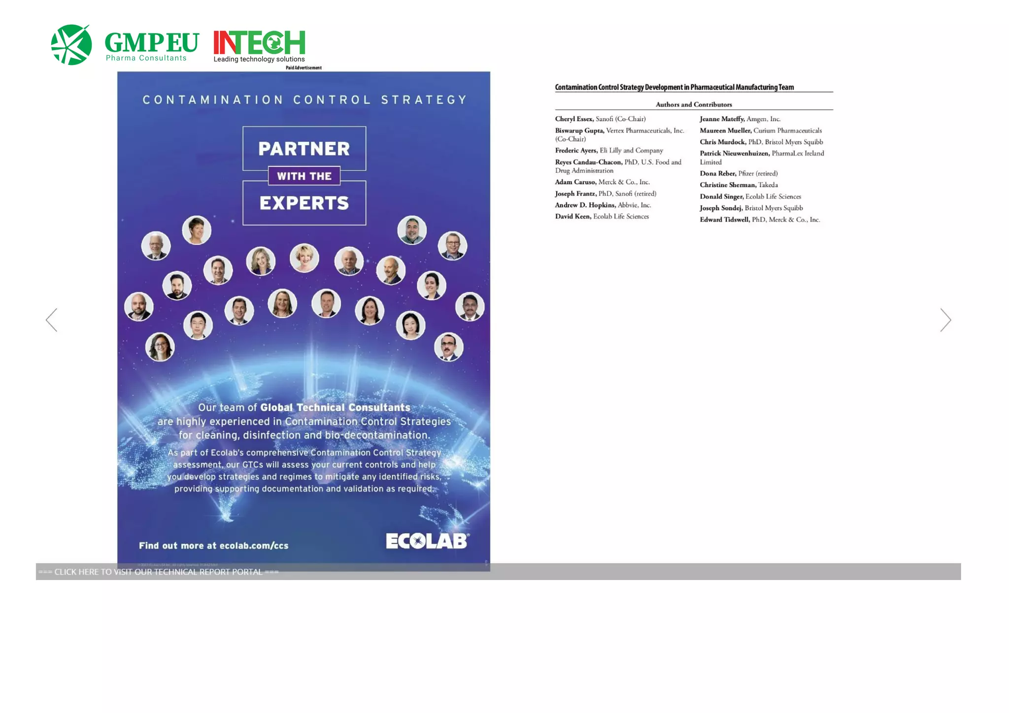 Technical Report.No 90 - Contamination Control Strategy Development in ...