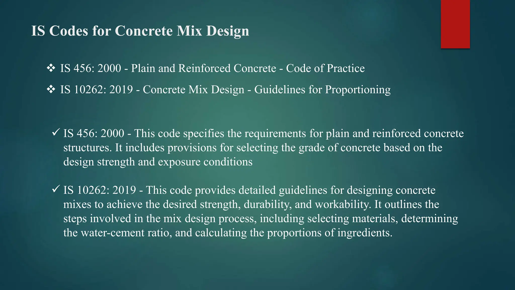 Concrete Mix Design by IS Code Method is code method uplod.pptx
