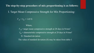 Concrete Mix Design by IS Code Method is code method uplod.pptx