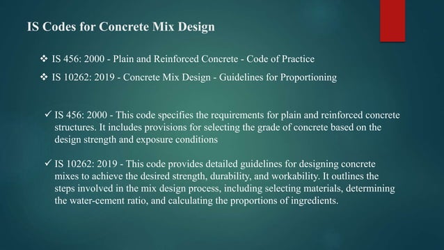 Concrete Mix Design by IS Code Method is code method uplod.pptx