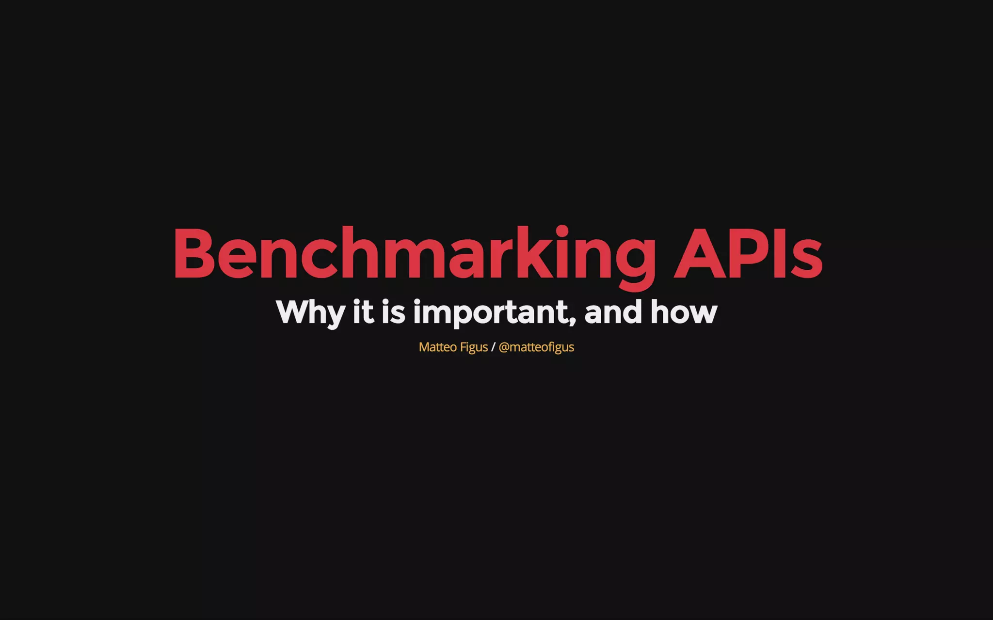 Benchmarking APIs - Velocity NY September 2014 | PPT