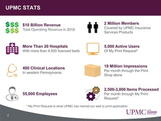 UPMC's Path To In-Plant Printing: UPMC's Web to Print Provides RX for ...
