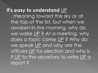 Up meanings | PPTX