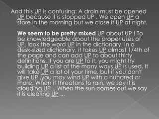 Up meanings | PPTX